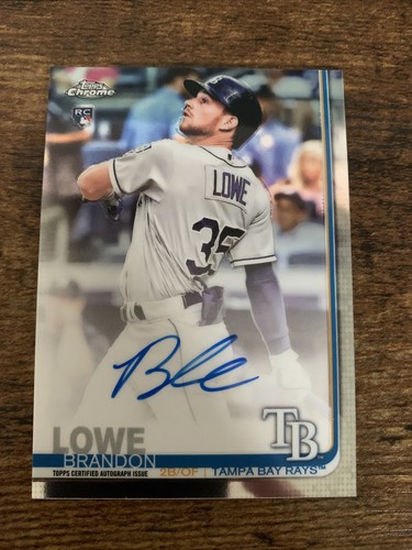 2019 Topps Chrome Brandon Lowe RC Rookie Auto RA-BL Tampa Bay Rays | eBay