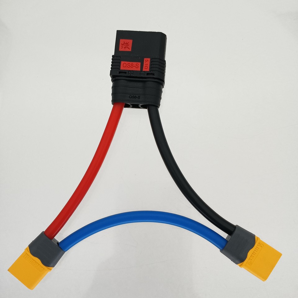 Series Wire QS8 Anti-Spark 1 Female to 2 Male AMASS XT60H 12# 10CM ...
