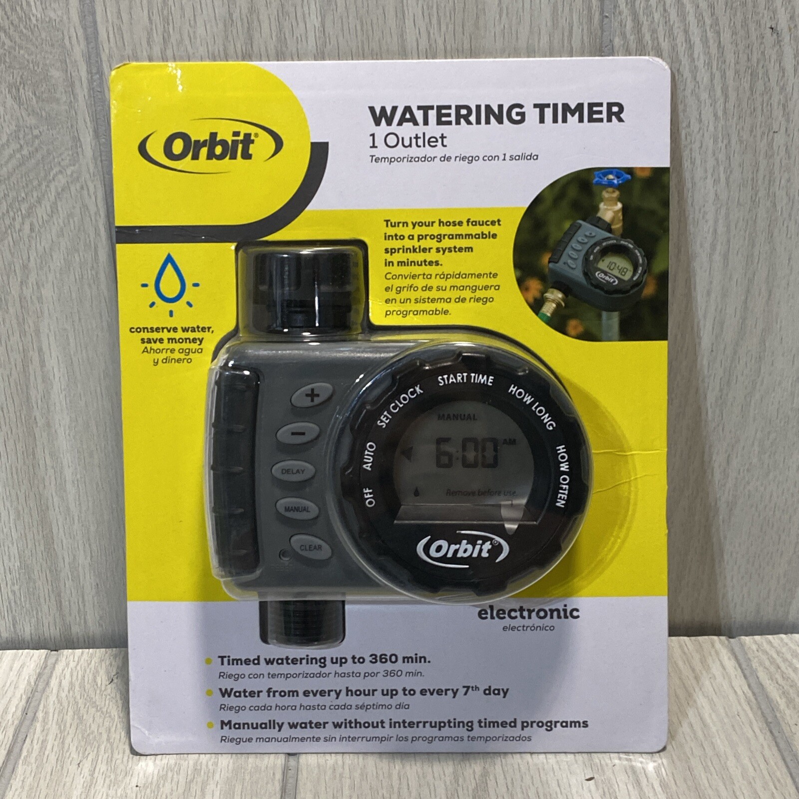 NEW Orbit 1 Dial 1 Outlet Water Timer Hose Faucet Interval Programing ...