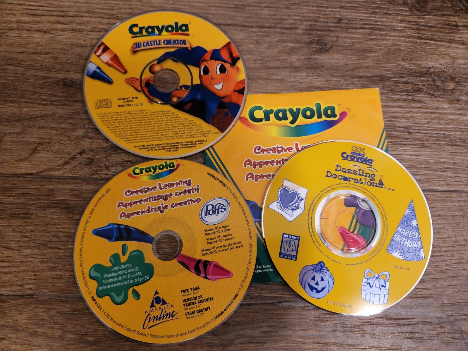 Vintage Crayola Cd Rom Games~IBM dazzling decorations~3D Castle Creator ...