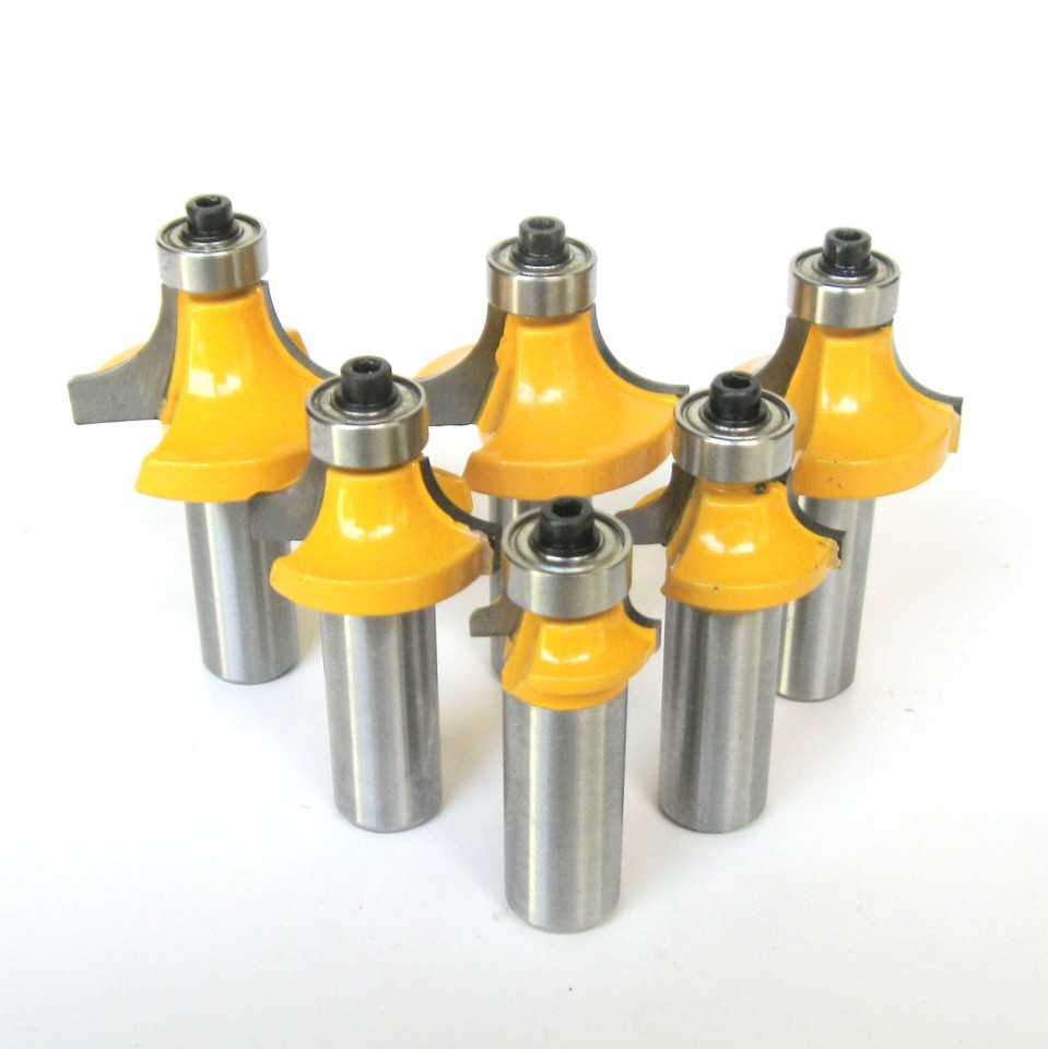 6pc 1/2 Shank Edge Forming Round Over Router Bit Set sct-888 | eBay