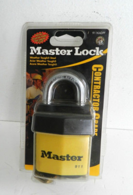 Master Lock 911 # 911KADPF - Contractor Grade Padlock with 2 Keys NEW ...