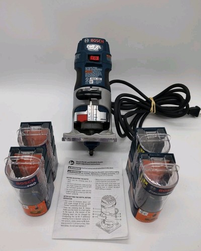 Bosch PR20EVS Colt 1.0HP 120V Corded Palm Router w/ 4 Bits ...
