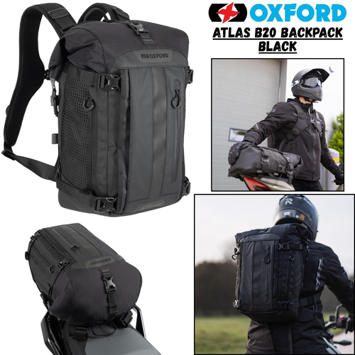 Oxford Atlas B20 Advanced Backpack Modular Motorcycle Bike Luggage Bag ...