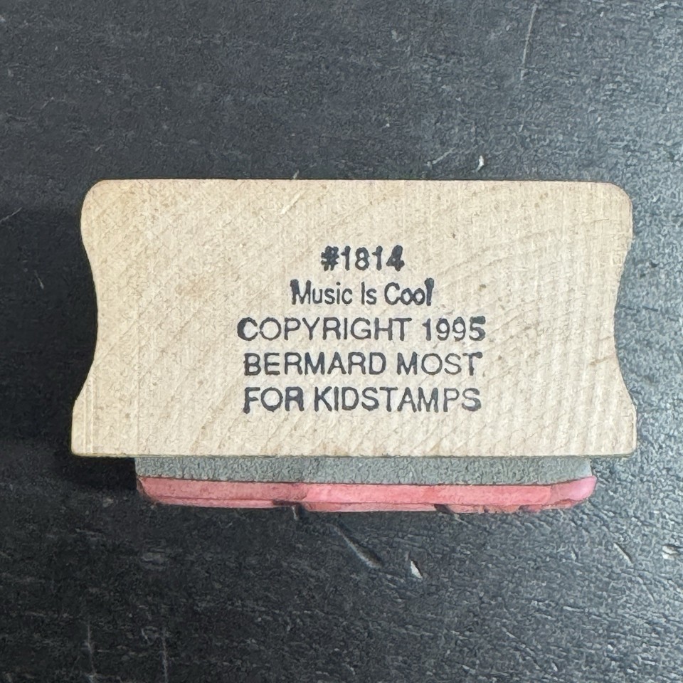 Kidstamps Music Is Cool Bernard Most Rubber Stamp 1995 Wood Mount 1814 ...
