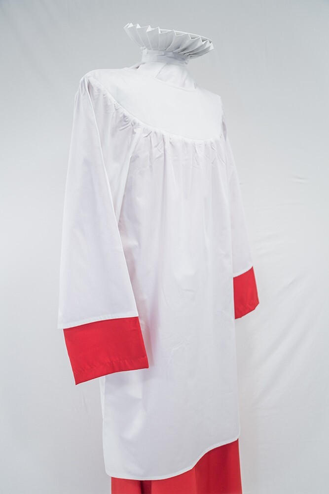 Adults Choristers Ruff Choir Gown White Collar Clergy Accessory | eBay UK