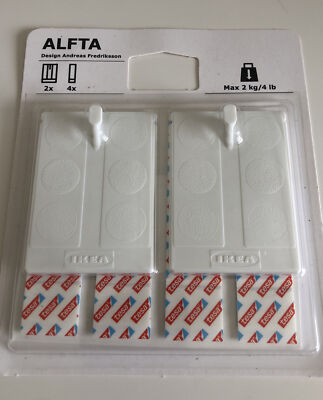 IKEA ALFTA Adhesive hook for frame , white | eBay
