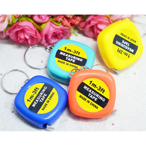 2X Easy Keychain Retractable Ruler Tape Measure Small Mini Portable ...