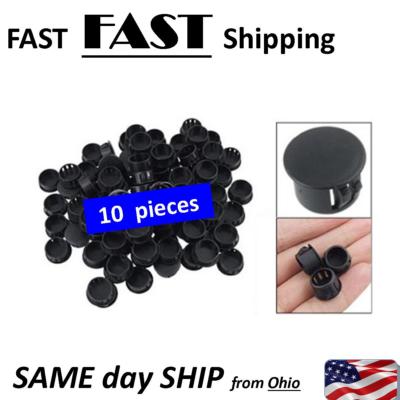 10 PACK - - Pieces Black Plastic 5/8" Dia Hole Locking Plugs pipe plug ...