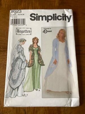 Simplicity SEWING PATTERN 8623 Misses WEDDING COSTUME DRESS Size 12-16 ...