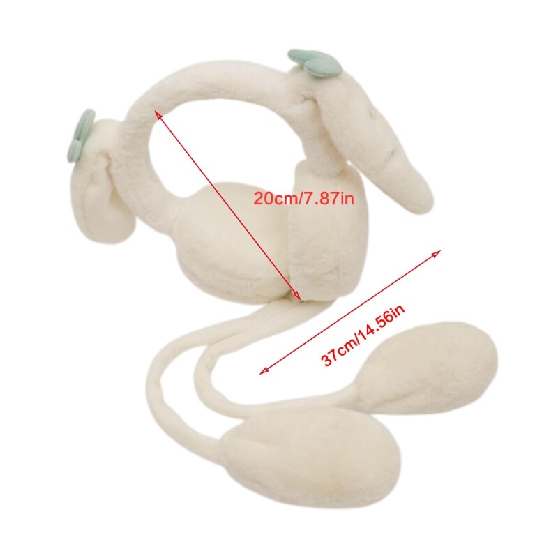 Floppy Ear Hat Moving Ears Winter Earmuffs For Kids Cold Winter Plush ...