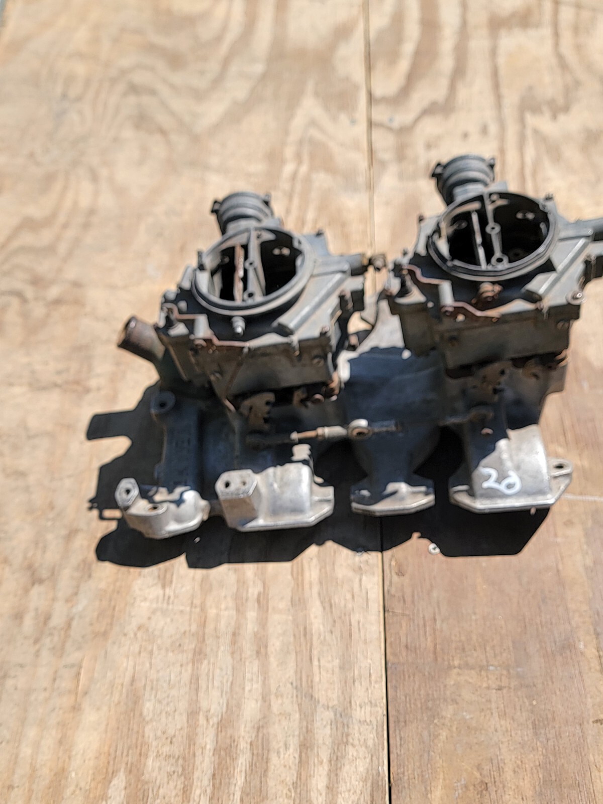 1953-1963 Oldsmobile 303 324 Weiand 04D Dual Quad Manifold Carburetors ...