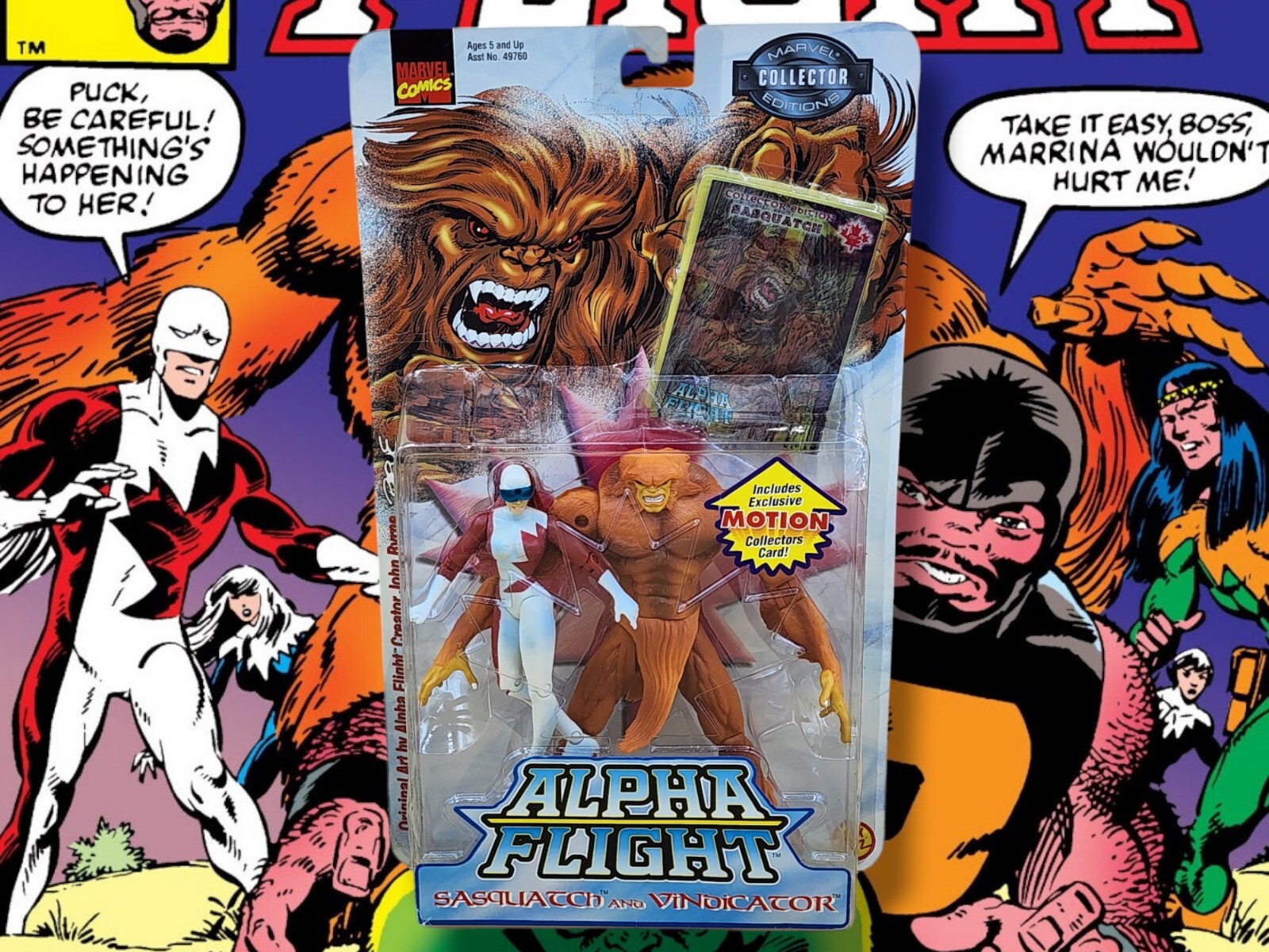 1999 Toy Biz Marvel Alpha Flight - Sasquatch & Vindicator 5" Action ...