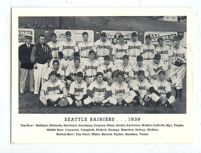 ORIGINAL 1939 SEATTLE RAINIERS 5X7 TEAM PHOTO EX+ | eBay