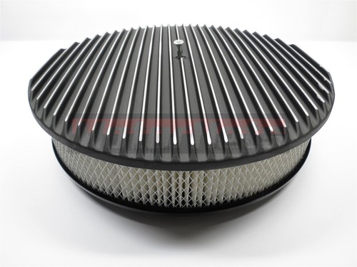 14" x 3" Aluminum Air Cleaner Finned Recessed Chevy Ford 350 454 Hot ...