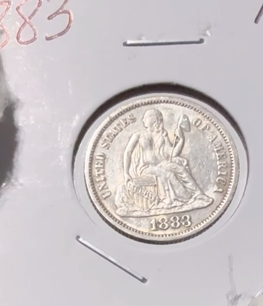 1883 Seated Liberty Silver Dime AU++ E198 RSEL | eBay