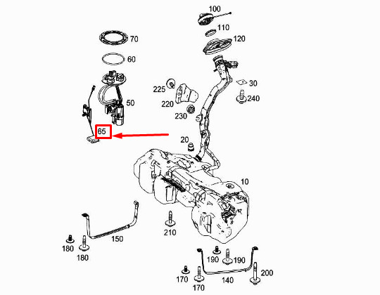 NEW MERCEDES-BENZ C W205 FUEL LEVEL SENSOR A2055400017 ORIGINAL | eBay