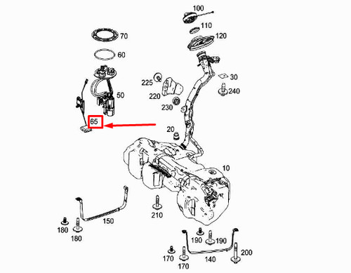 NEW MERCEDES-BENZ C W205 FUEL LEVEL SENSOR A2055400017 ORIGINAL NO DUTY ...