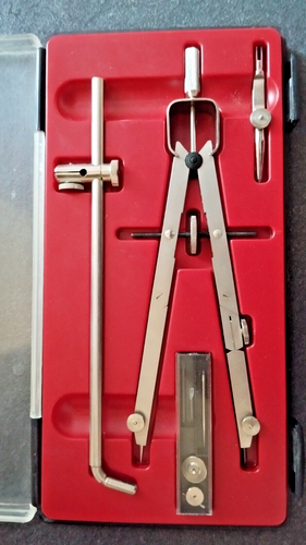 COFFRET COMPLET DE COMPAS AVEC ACCESSOIRES - MARQUE ESSEL | eBay