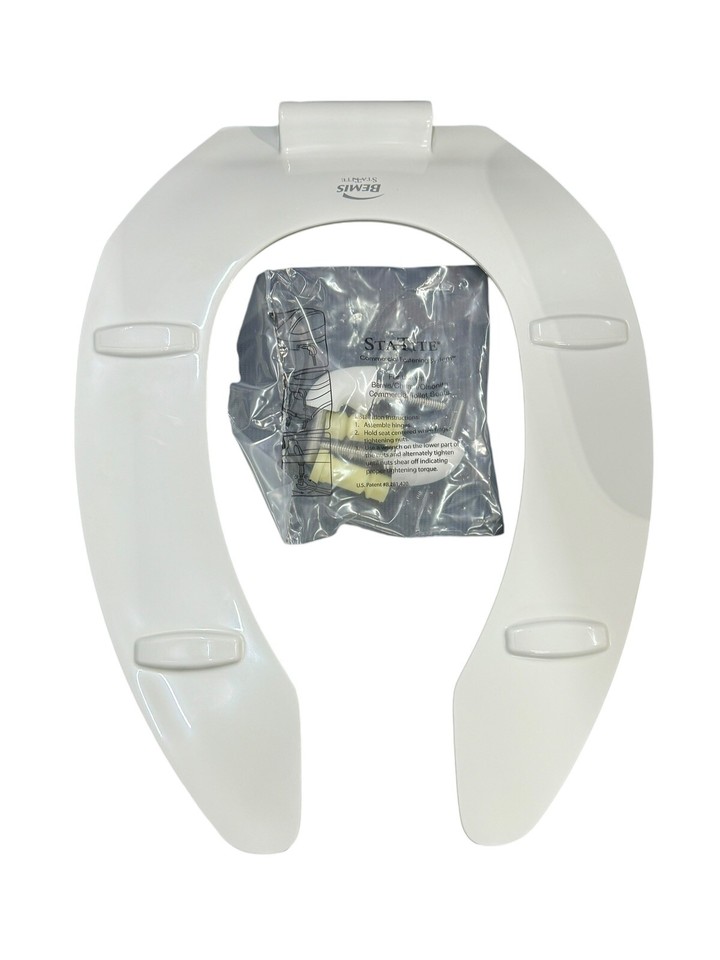 1955CT Commercial Heavy Duty Open Front Toilet Seat will Never Loosen ...
