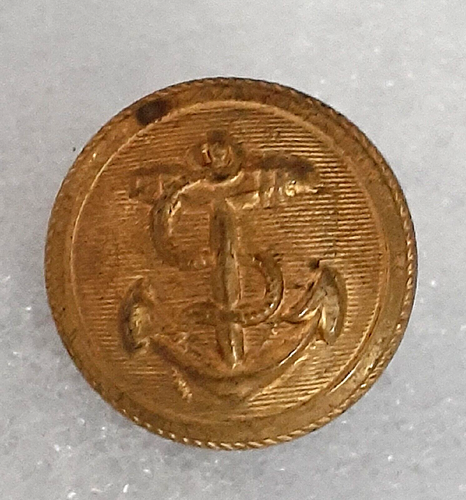1941 WWII US Navy CPO Brass Uniform Coat Jacket Button Estate Find | eBay