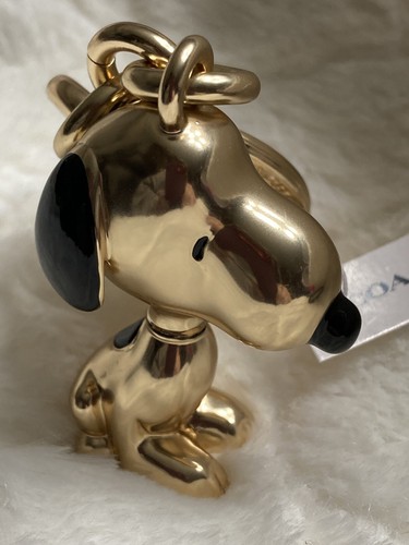 COACH X Peanuts Snoopy Bag Charm Keychain KEY FOB RING limited Edition ...