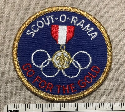 Vintage BOY SCOUTS OF AMERICA Go For the Gold Scout-O-Rama PATCH ...