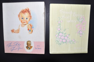 VTG Baby Photo Album book Dr. Dafoe Through Baby's First Years w ...