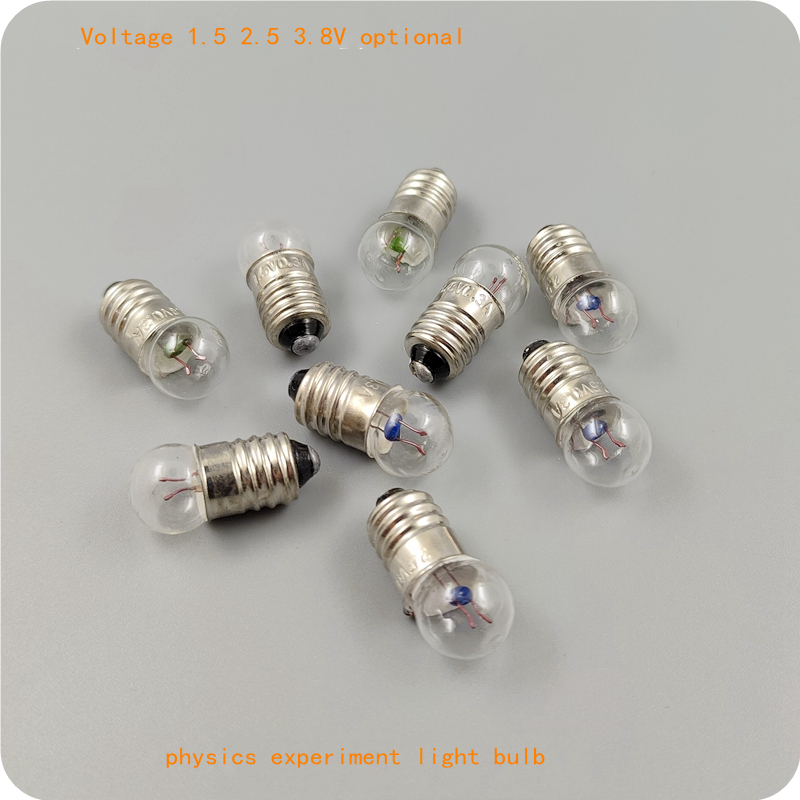 10pcs threaded small light bulb 1.5 2.5 3.8v0.3A physics experiment | eBay