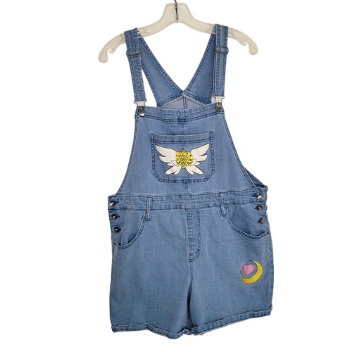 Hot Topic Sailor Moon Pretty Guardian Shortalls Overalls Denim Women ...