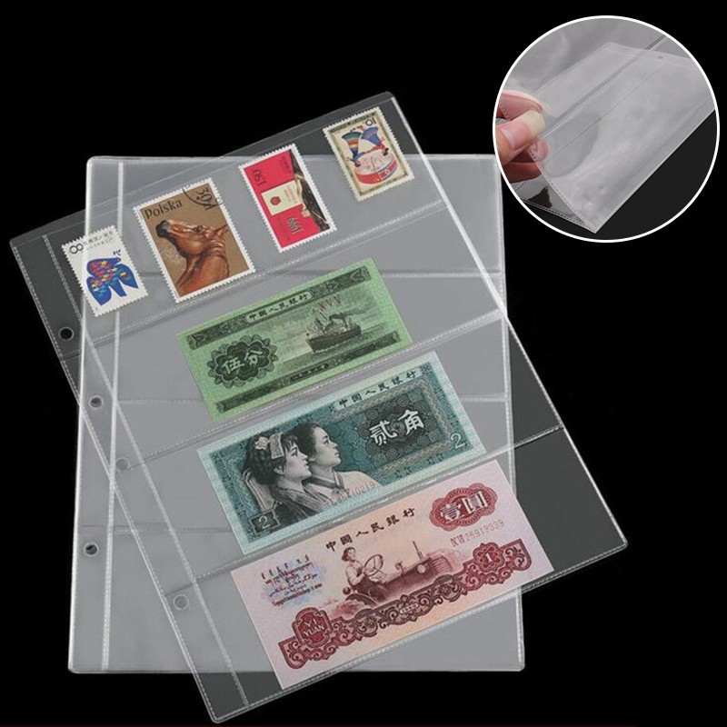 Paper Money Page Transparent Bill Note Collection Leaf 10pcs Banknotes ...