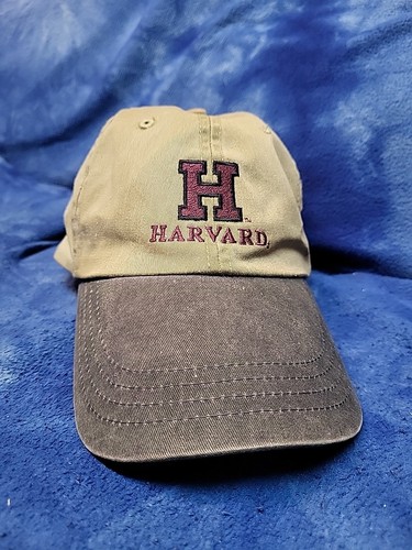 Harvard University Adjustable Strap Hat Cap Tan Brown Logo Vintage | eBay