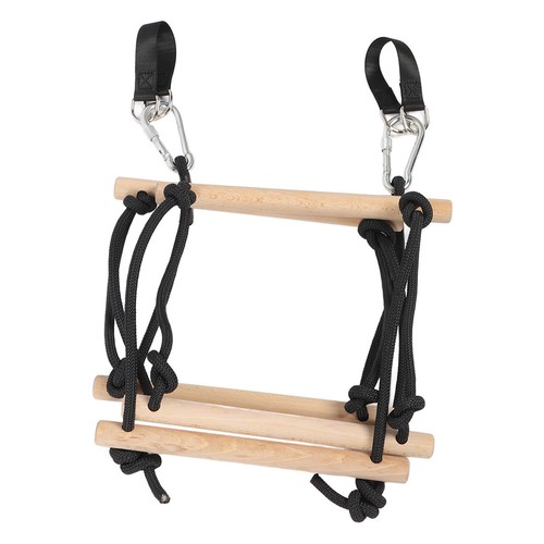 Kids Rope Ladder 5 Steps Kids Wooden Swing Rope Ladder Hanging Ladder ...