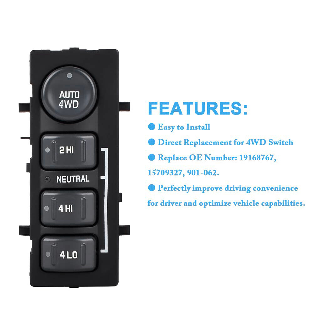 4WD Wheel Switch Control for Chevy Tahoe Silverado Avalanche Suburban ...
