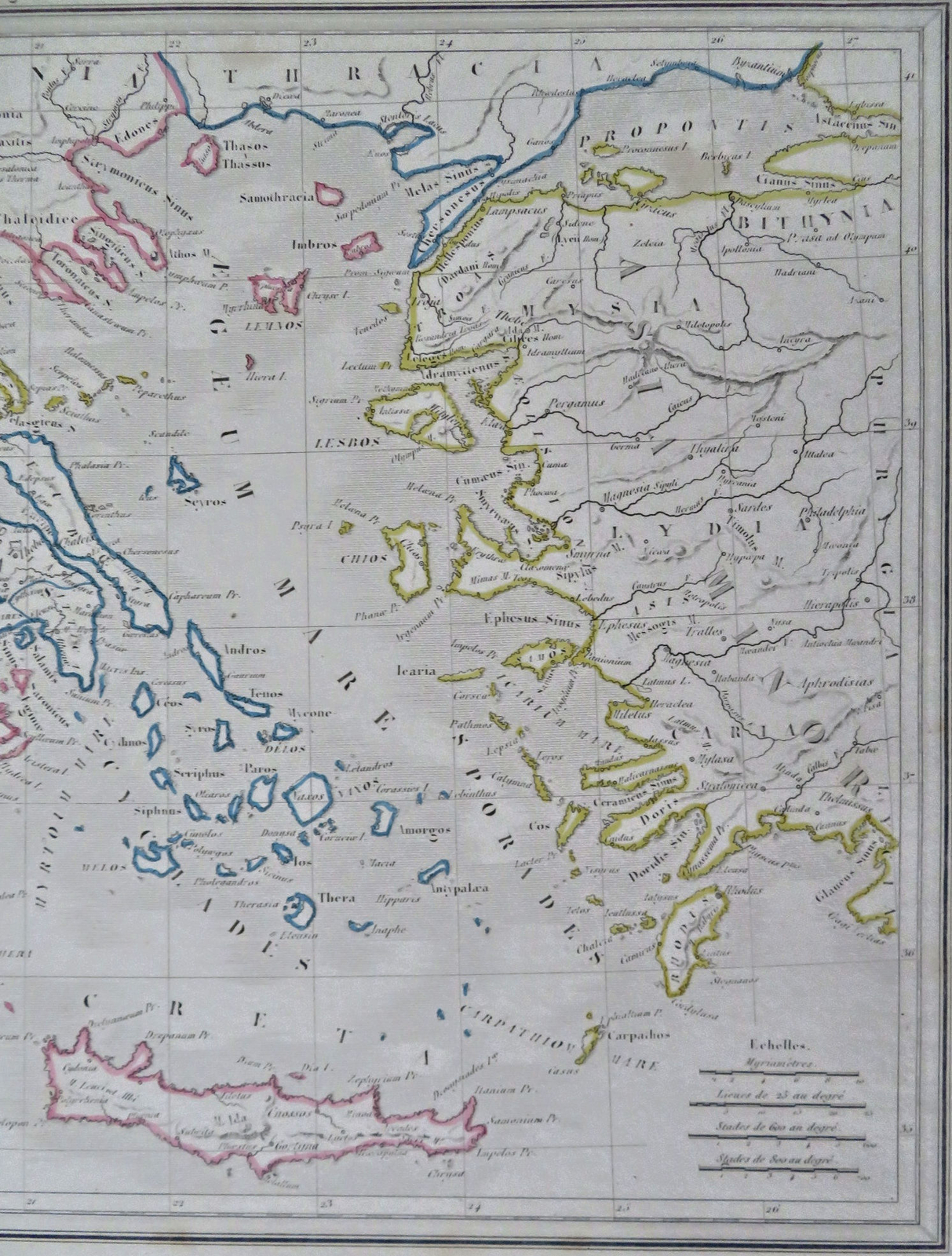 Ancient Greece Athens Sparta Corinth Argos 1846 Thierry historical map ...