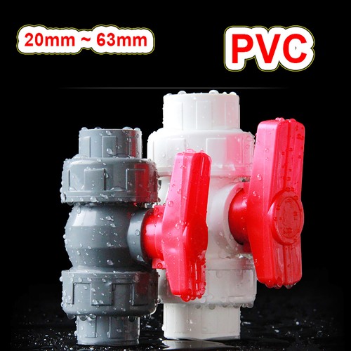 PVC Ball Valves Double Union Adhesive Stop Water Pressure Pipe Fitting ...