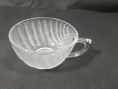 Cute Singular Frosted Glass Patterned Tea Cup | eBay