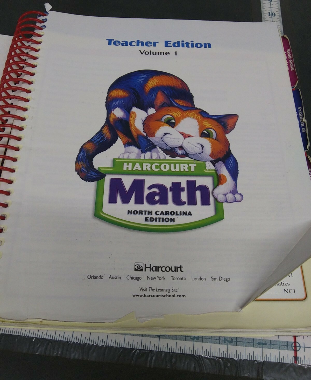 Harcourt Math North Carolina Teacher Edition Volume 1 Spiral-bound | eBay