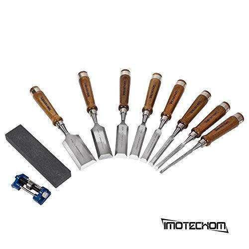 10pieces Woodworking Wood Chisel Set With Walnut Handle Honing Guide ...