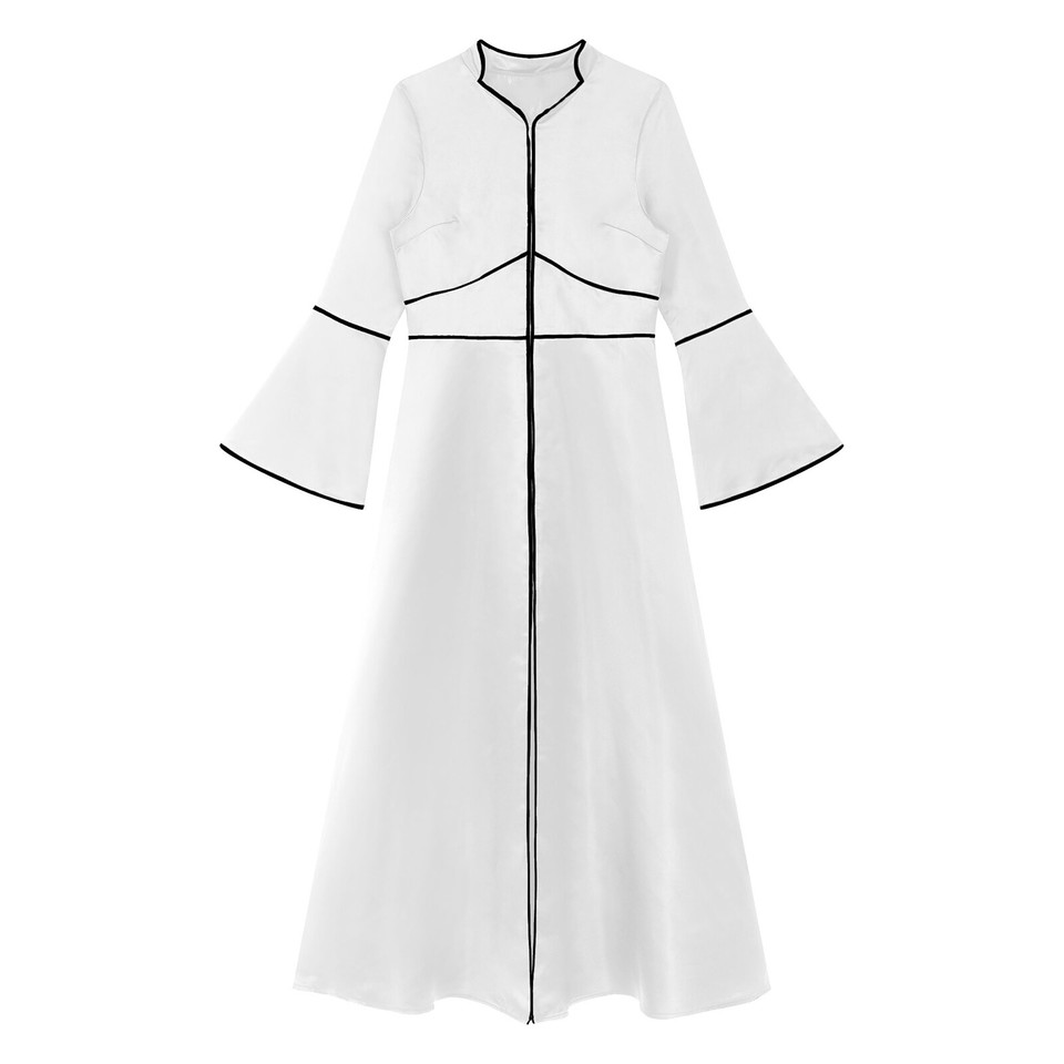 Womens Maxi Dress Theme Party Clergy Religious Robe Zipper Costume ...