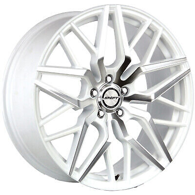 4-Shift H33 Spring 20x8.5 5x4.5" +35mm White/Machined Wheels Rims 20 ...