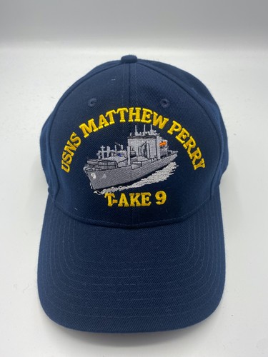 The Corps USNS Matthew Perry T-AKE 9 Logo Blue Baseball Cap Hat One ...