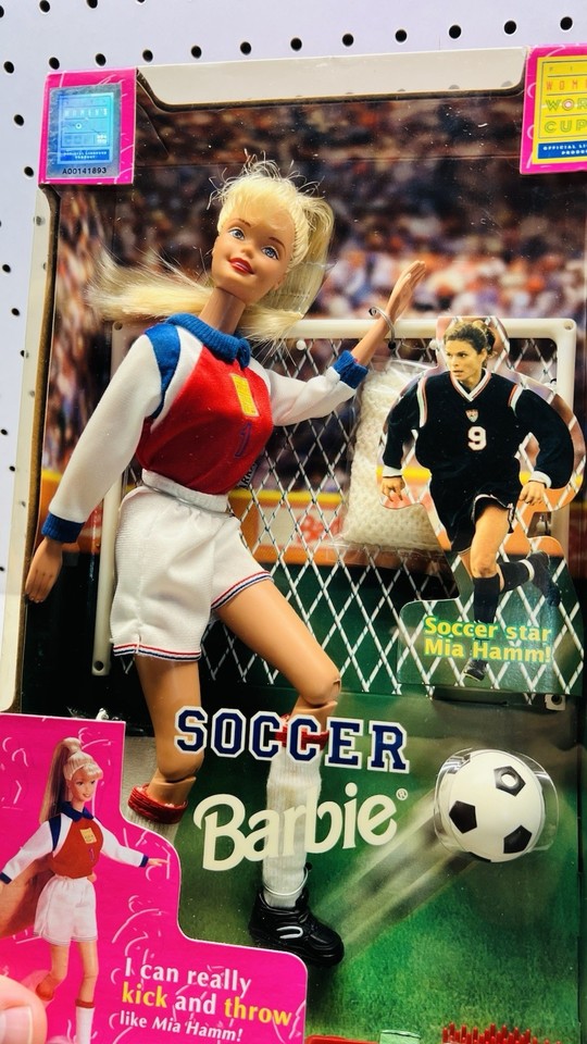 RARE VINTAGE NIB 1998 Soccer Barbie Mia Hamm FIFA World Cup Doll | eBay