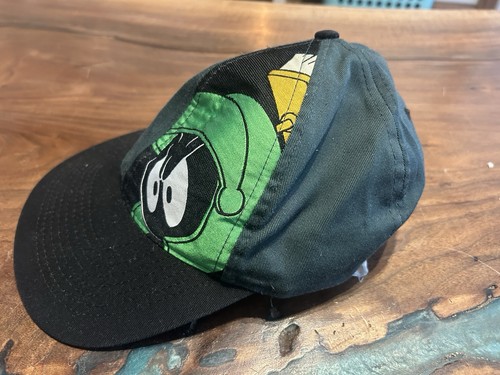 Vintage 1997 Looney Tunes Marvin the Martian Snapback Six Flags Cap ...