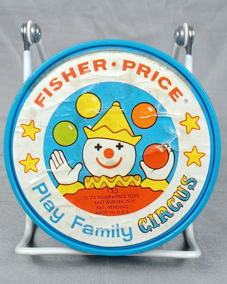 Vintage Fisher Price Family Animal Circus Set 4 Animals Ladders Trapeze ...