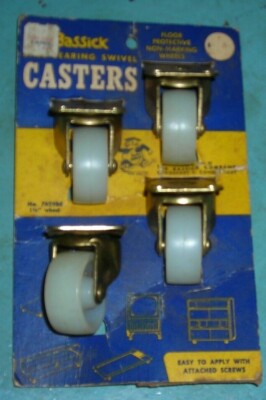 Vintage Bassick Ball Bearing Casters Package Of 4 | eBay
