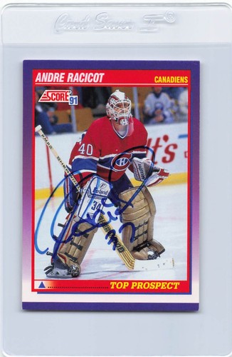 1991/92 Score #395 Andre Racicot Canadiens Signed Auto *J7137 | eBay