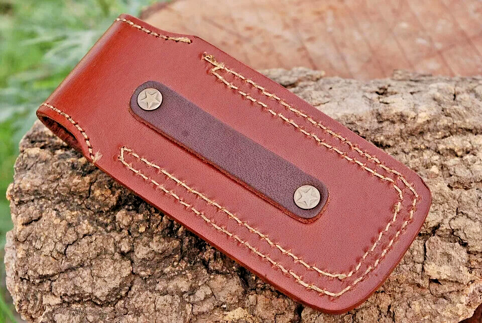 5" Vintage Dark Brown Sheath for Buck 110 Pocket Folding Knife Pouch ...