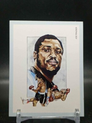 Joe Frazier 1991 Victoria Gallery England Mini Card Boxing Blue Border ...