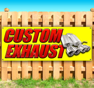 CUSTOM EXHAUST Advertising Vinyl Banner Flag Sign Many Sizes USA ...